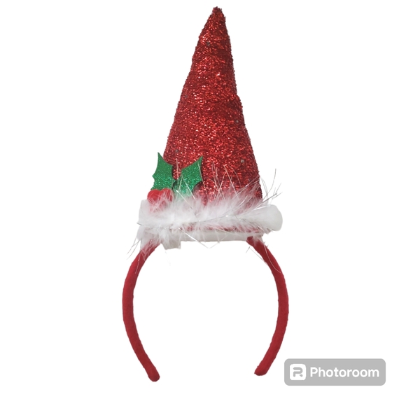 None | Accessories | Shimmery Santa Headband Hat | Poshmark